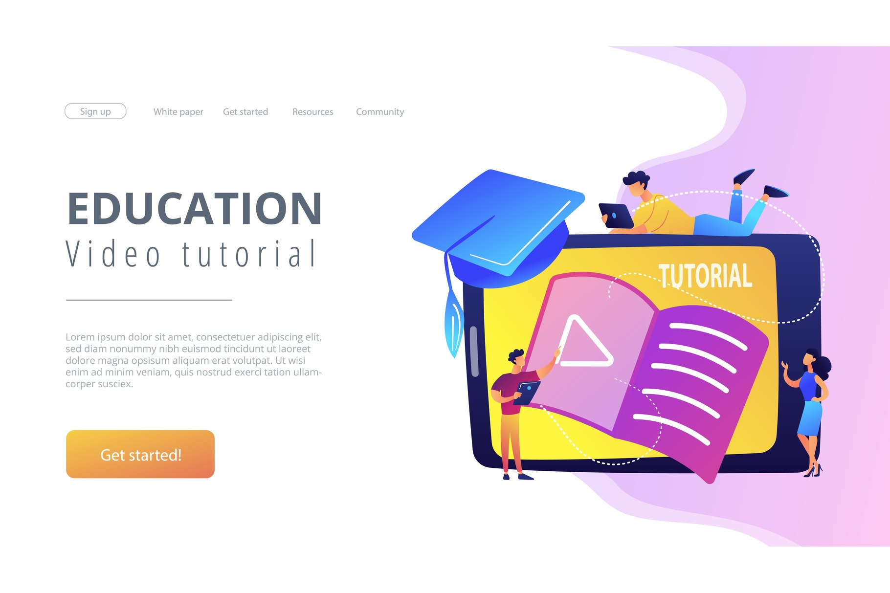 Video tutorial concept vector, an Education Illustration by Visual ...