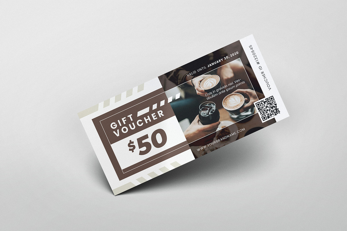 Coffeeshop AI and PSD Gift Voucher, a Card Template by Alexacrib