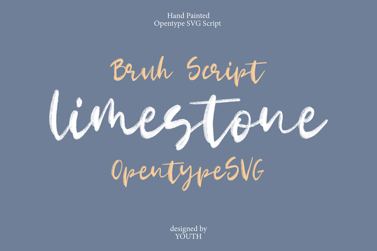 Limestone SVG font, a Handwritten Font by supfonts