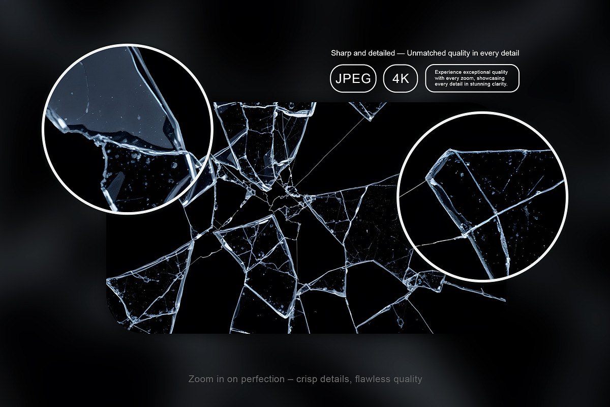 Realistic Broken Glass Overlays, a Texture Graphic by Cursedesign