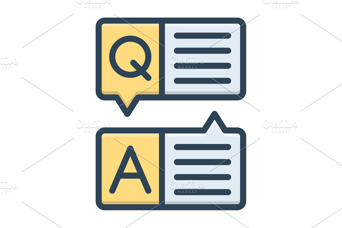 Answers reply color icon, an Icon by Creative priyanka | Creative Market