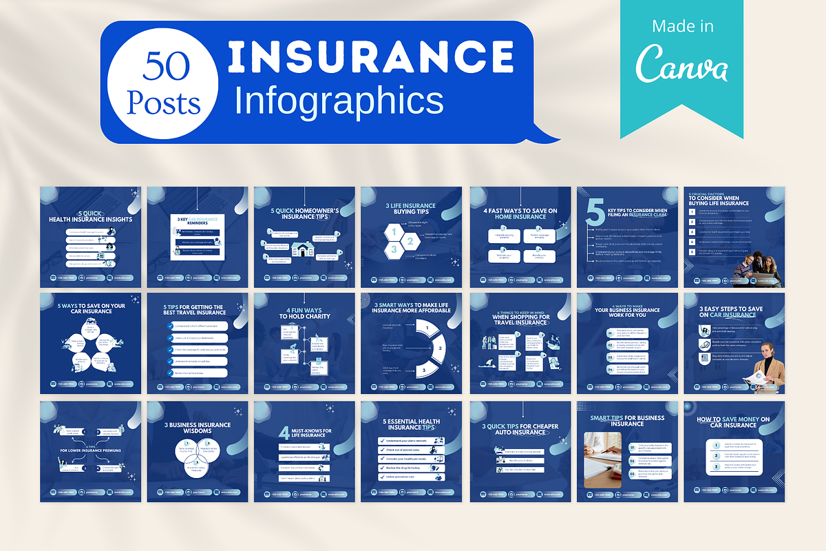 Insurance Posts - Canva Templates