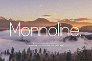 Monnoline - Modern Monoline Typeface, a Sans Serif Font by overlaytemplates