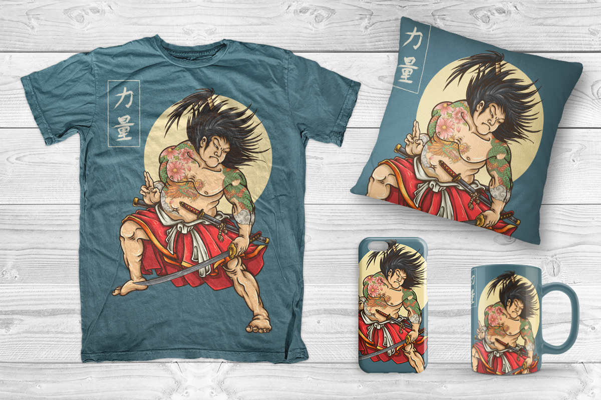 Kabuki Samurai Hero, a Person Illustration by TSV Art Collective