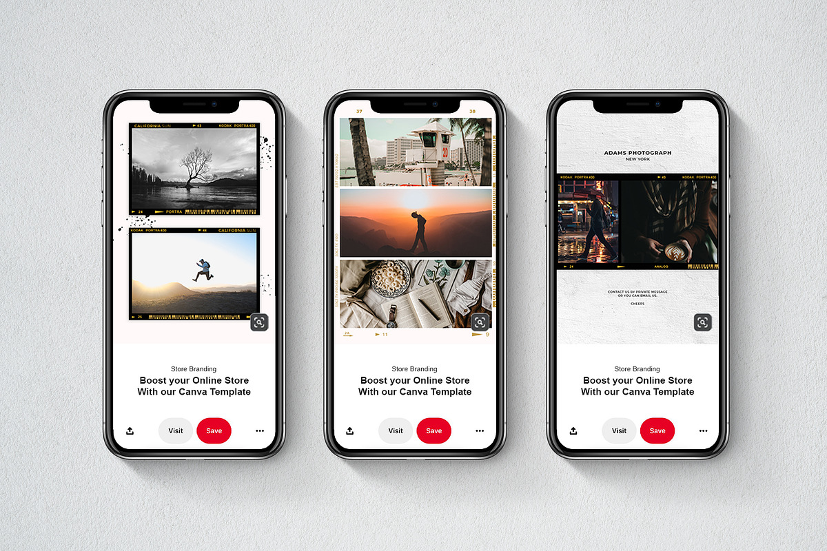 Pinterest Film Frame, a Social Media Template by Analogi Studio