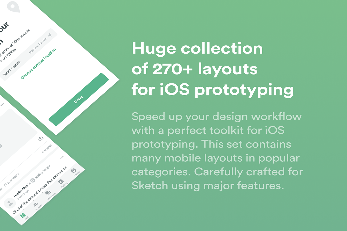 iOS Wireframe Kit, an UI Kit Template by Creative Perspective