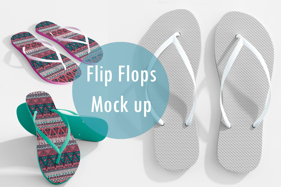 Realistic Flip Flops Mock up, a Product Mockup by zeffir