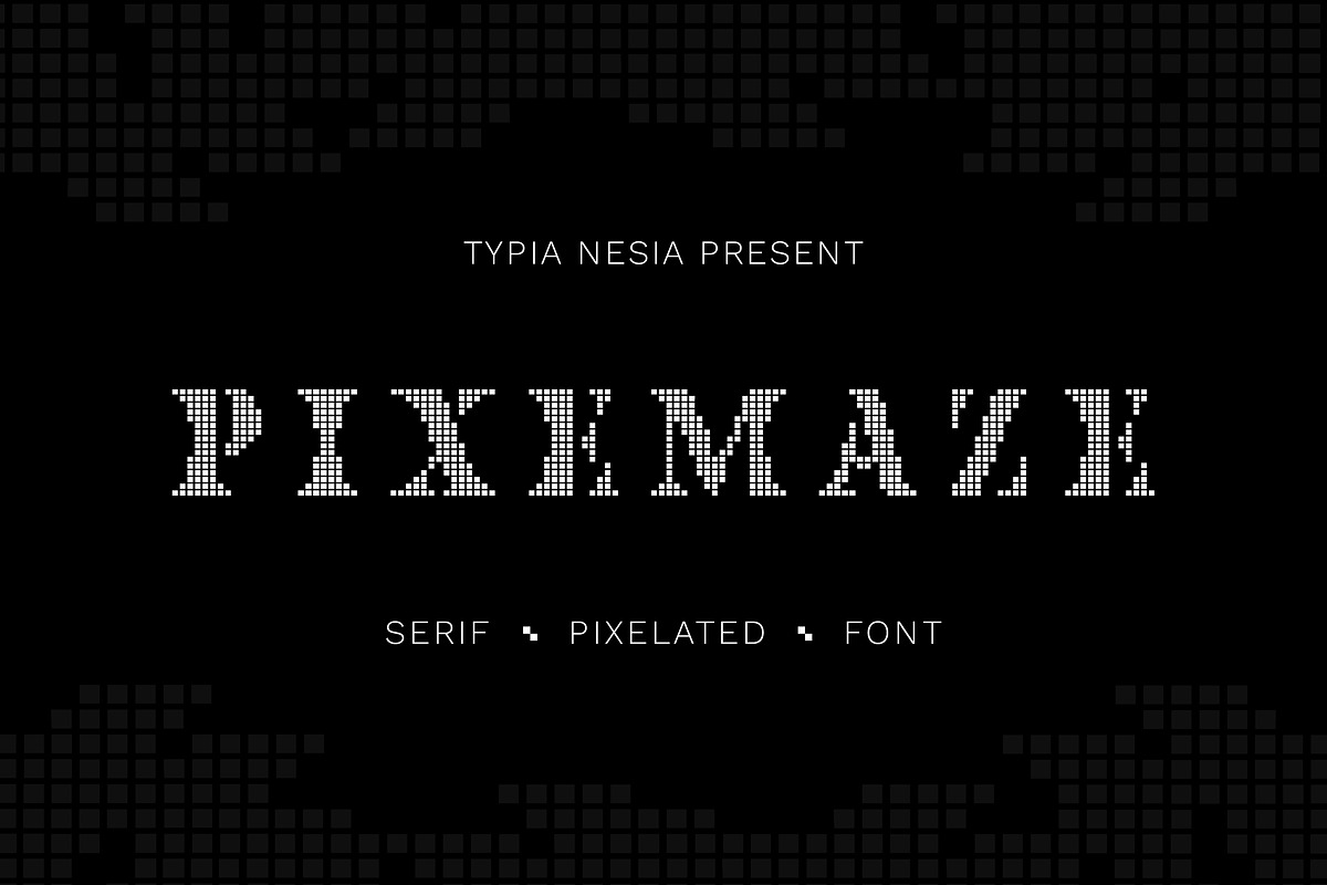 Pixemaze - Serif Pixelated Font, a Serif Font by Typia Nesia