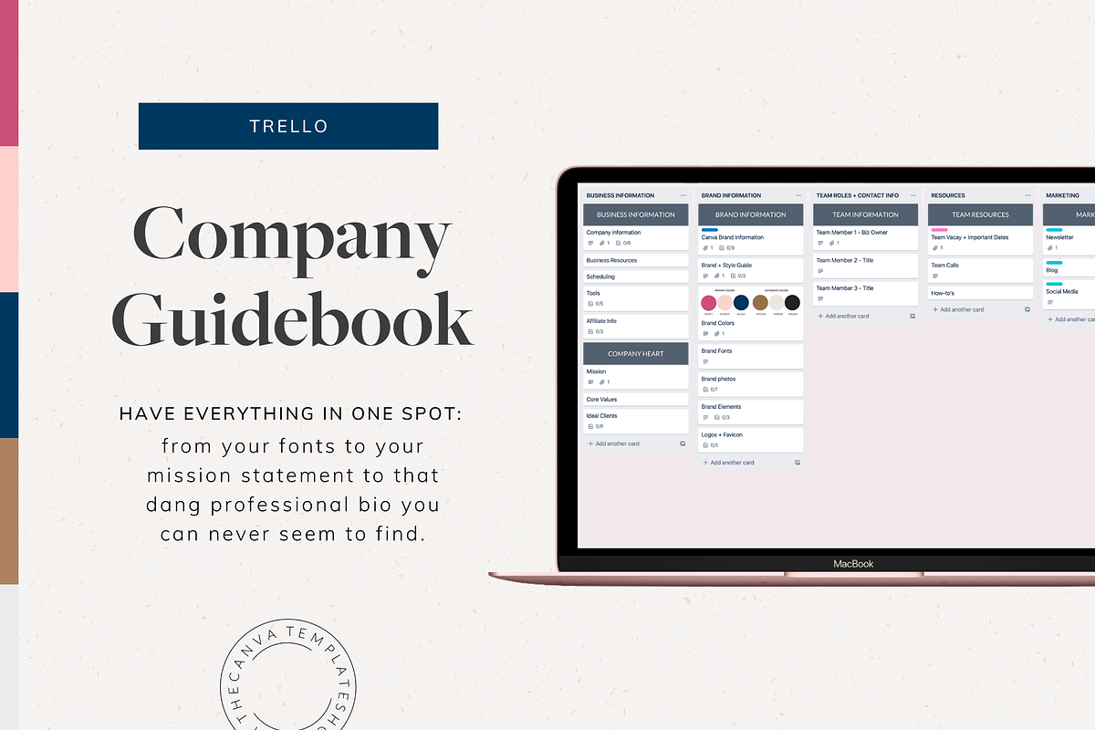 The Trello Company Guidebook, a Graphic by The Canva Template Shop