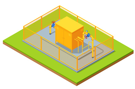 Isometric Valves and Piping, a Technology Illustration by Golden Sikorka