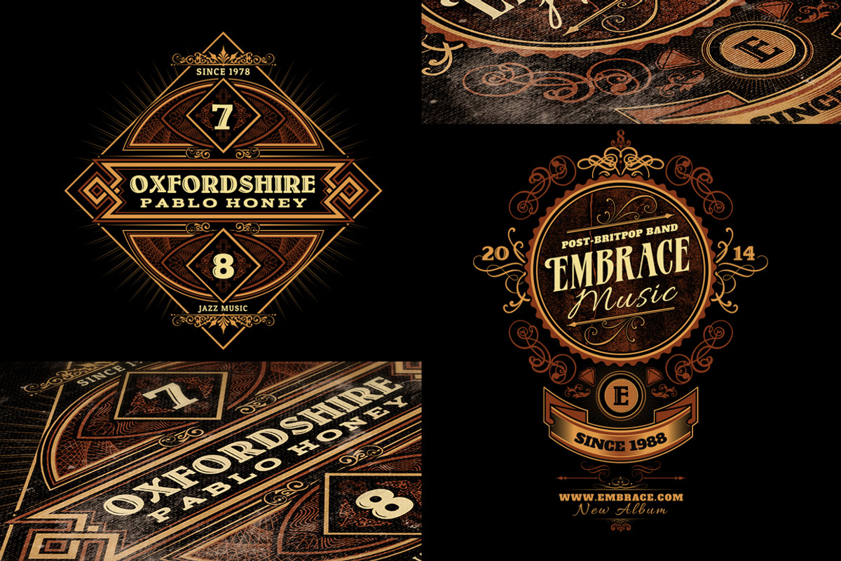 Complex Logos/Signs/Badges v.1, a Branding & Logo Template by Cruzine