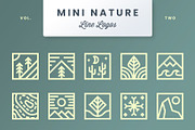 Mini Nature Line Logos - Volume 2, a Branding & Logo Template by Build ...
