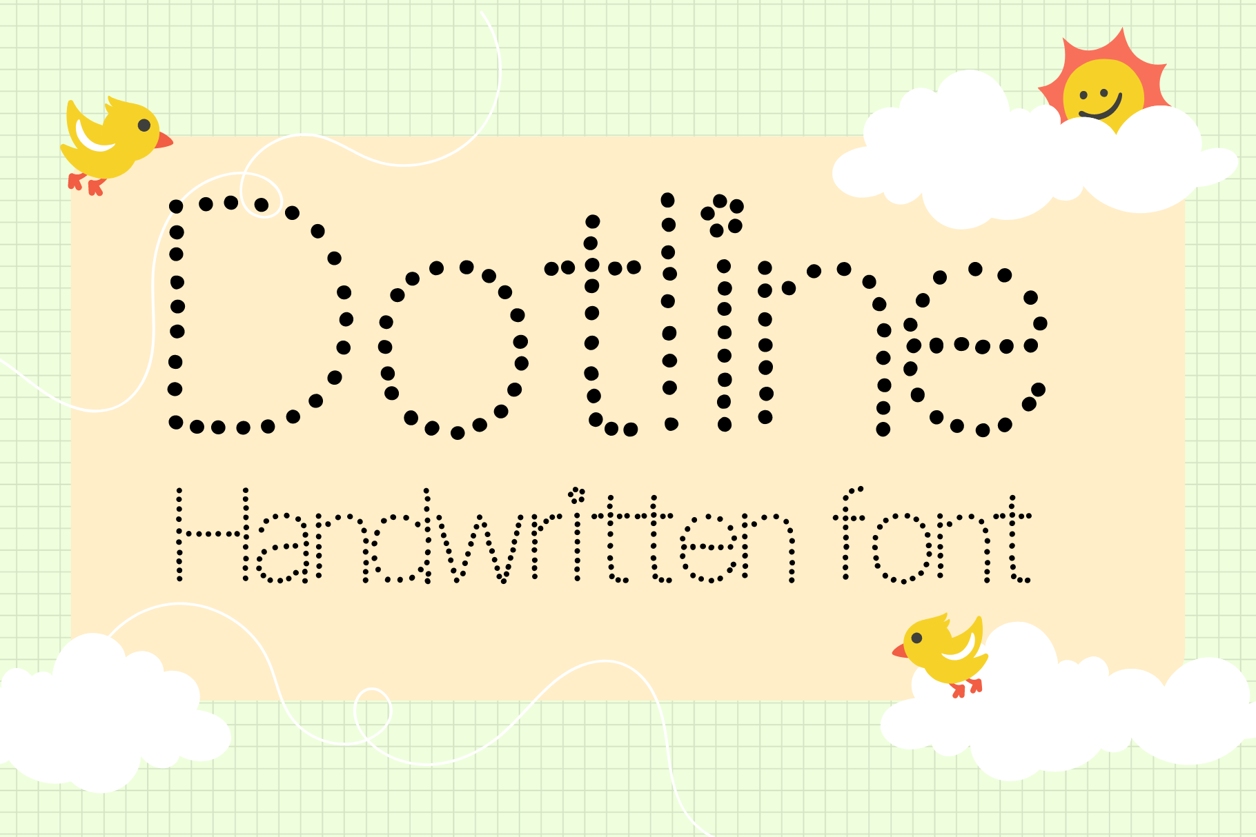 Dotline| Handwritten font, a Handwritten Font by Sirinart