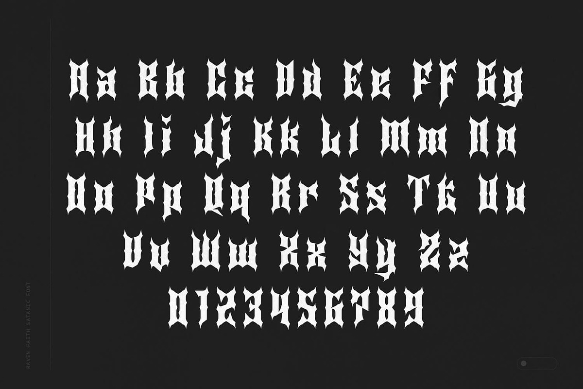 Raven Faith - a Satanic Display Font, a Blackletter Font by ...