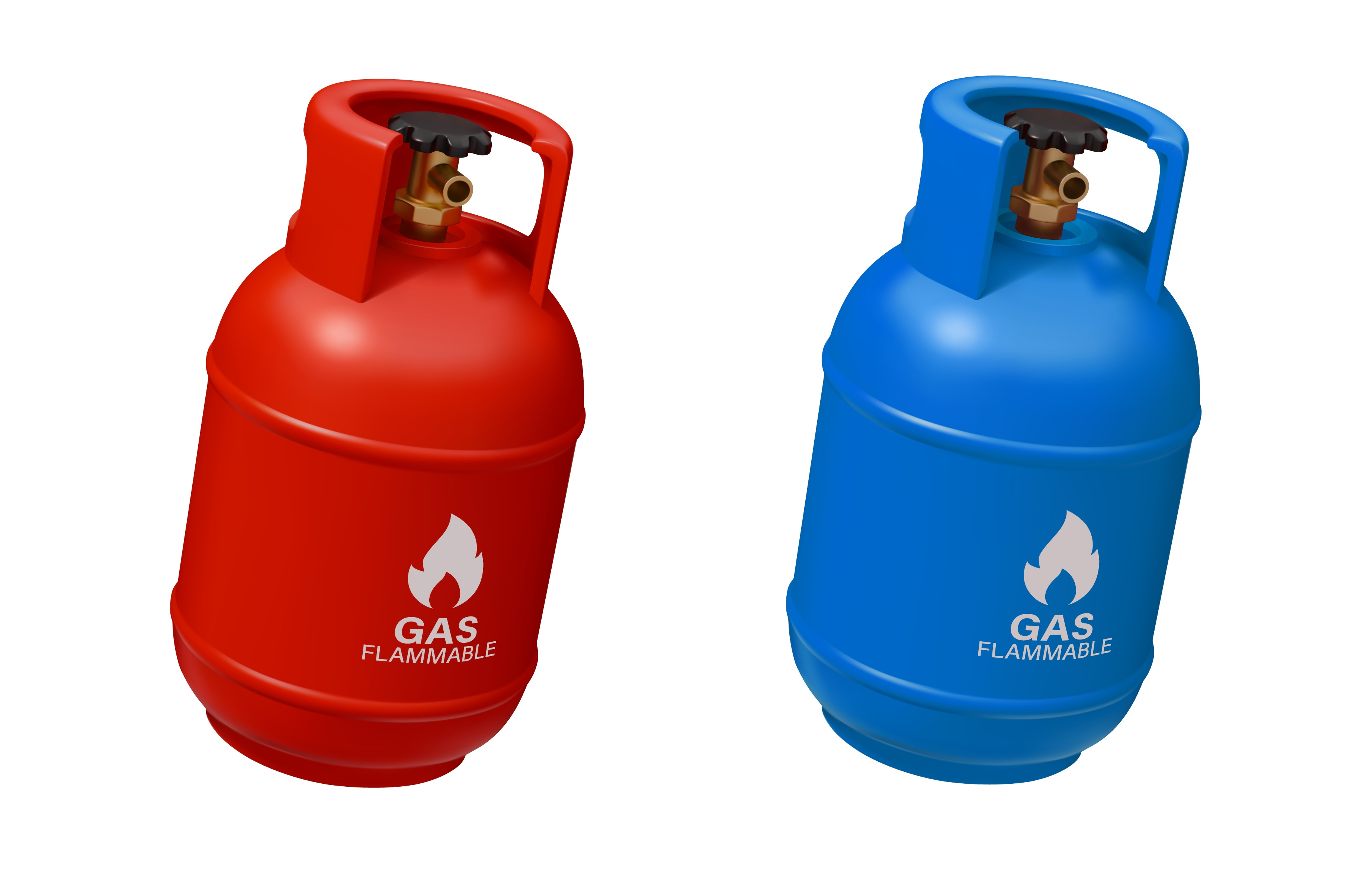 3D gas cylinders of liquid gas, an Object Illustration by Vector Tradition