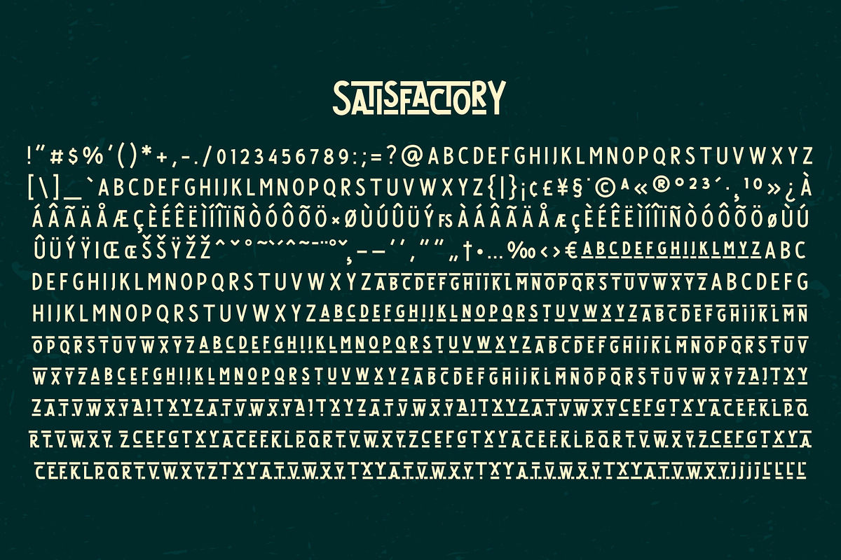 Satisfactory vintage and retro font