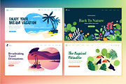 Set of Flat Design Web Templates | Templates & Themes ~ Creative Market