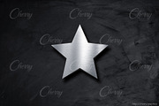 Steel metal star background, an Object Illustration by PSDgraphics