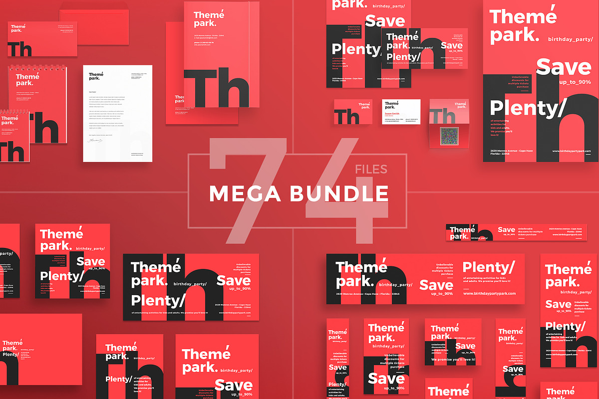 Mega Bundle | Theme Park, a Poster Template by Amber Graphics