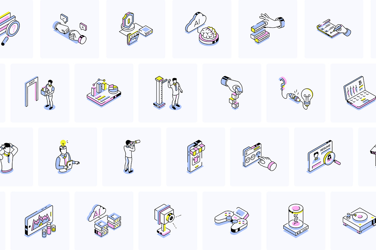Animated Universal Isometric Icons