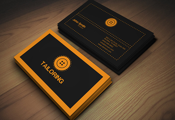 Tailor Business Card, a Business Card Template by Sajida Salim