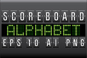 Scoreboard alphabet 2 vector font, an Object Illustration by ...