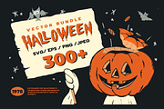 Vintage Halloween Bundle 300+, an Illustration by Retro Machine