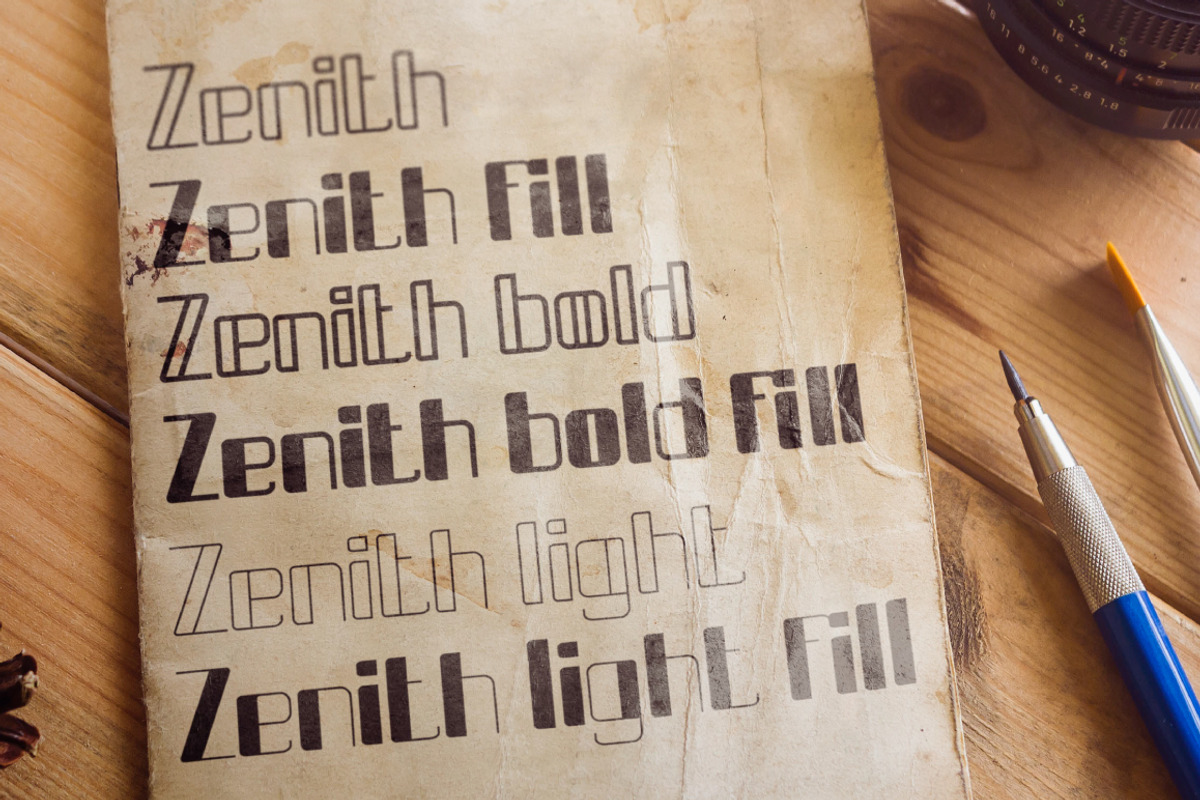 Zenith typeface, a Sans Serif Font by Anna Ivanir