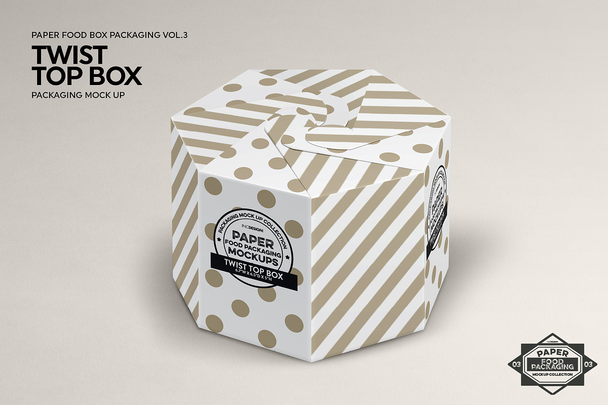 Twist Top Box Packaging Mockup, a Cups & Container Mockup by INCDesign