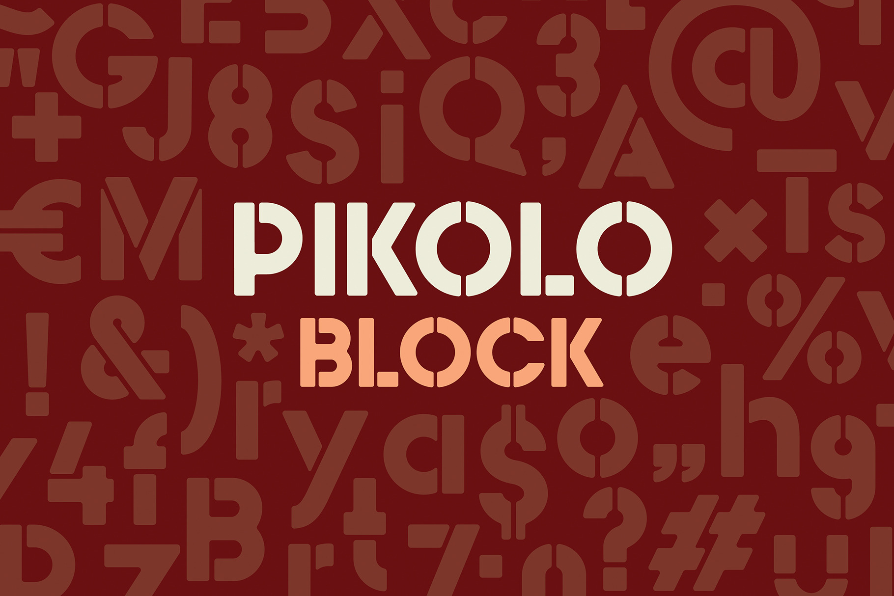 Pikolo Block Font, a Sans Serif Font by Ideabuk