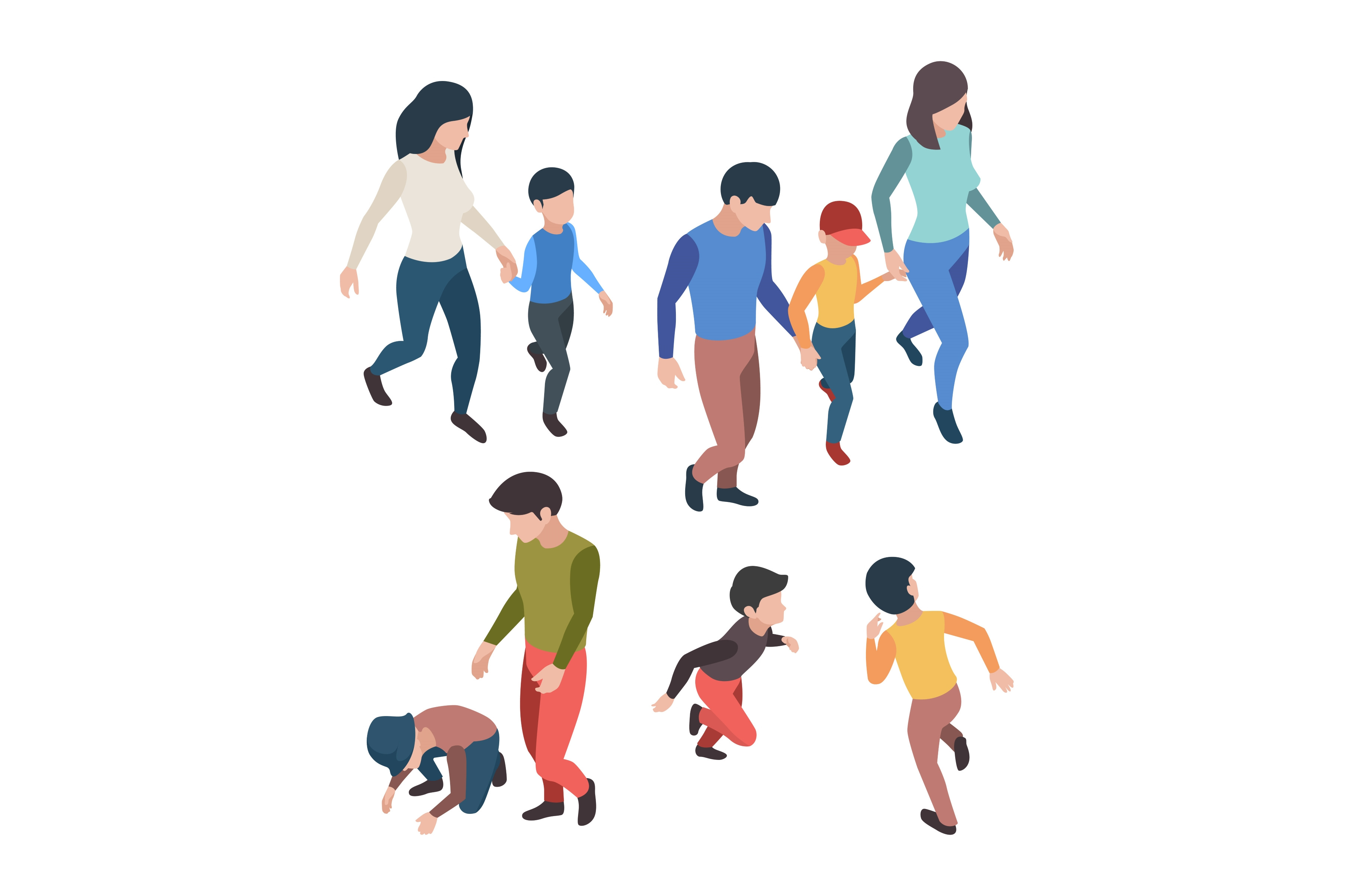 Family isometric. People father, a Background Graphic by Onyx