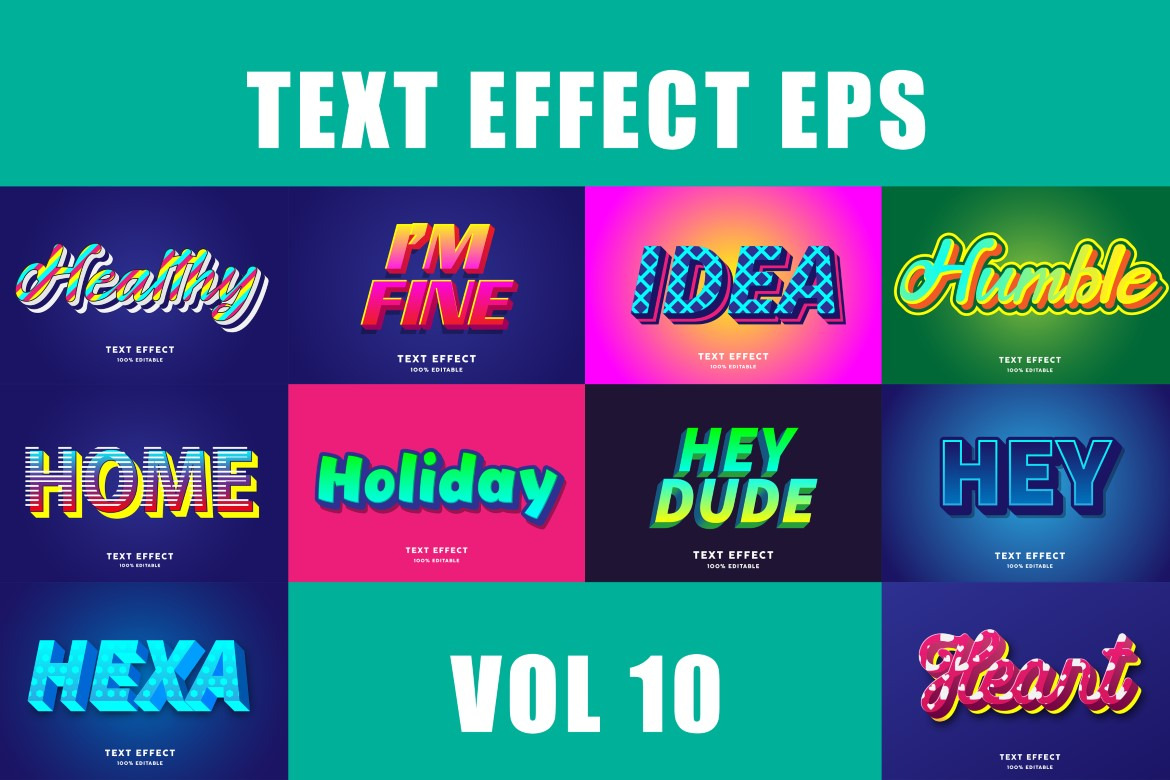 Editable Eps Text Effect Vol 10