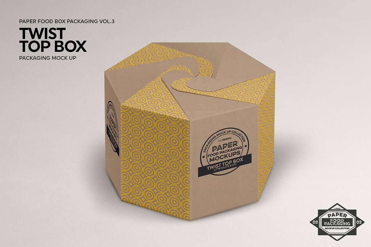 Twist Top Box Packaging Mockup, a Cups & Container Mockup by INCDesign