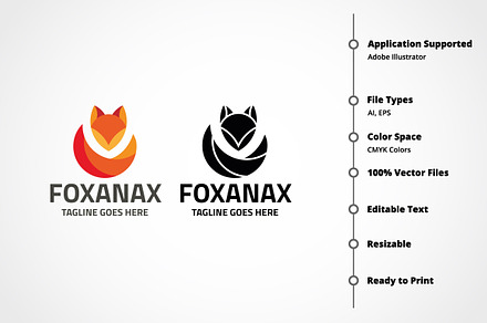 Triangle Fox Logo, a Branding & Logo Template by Design_Planet