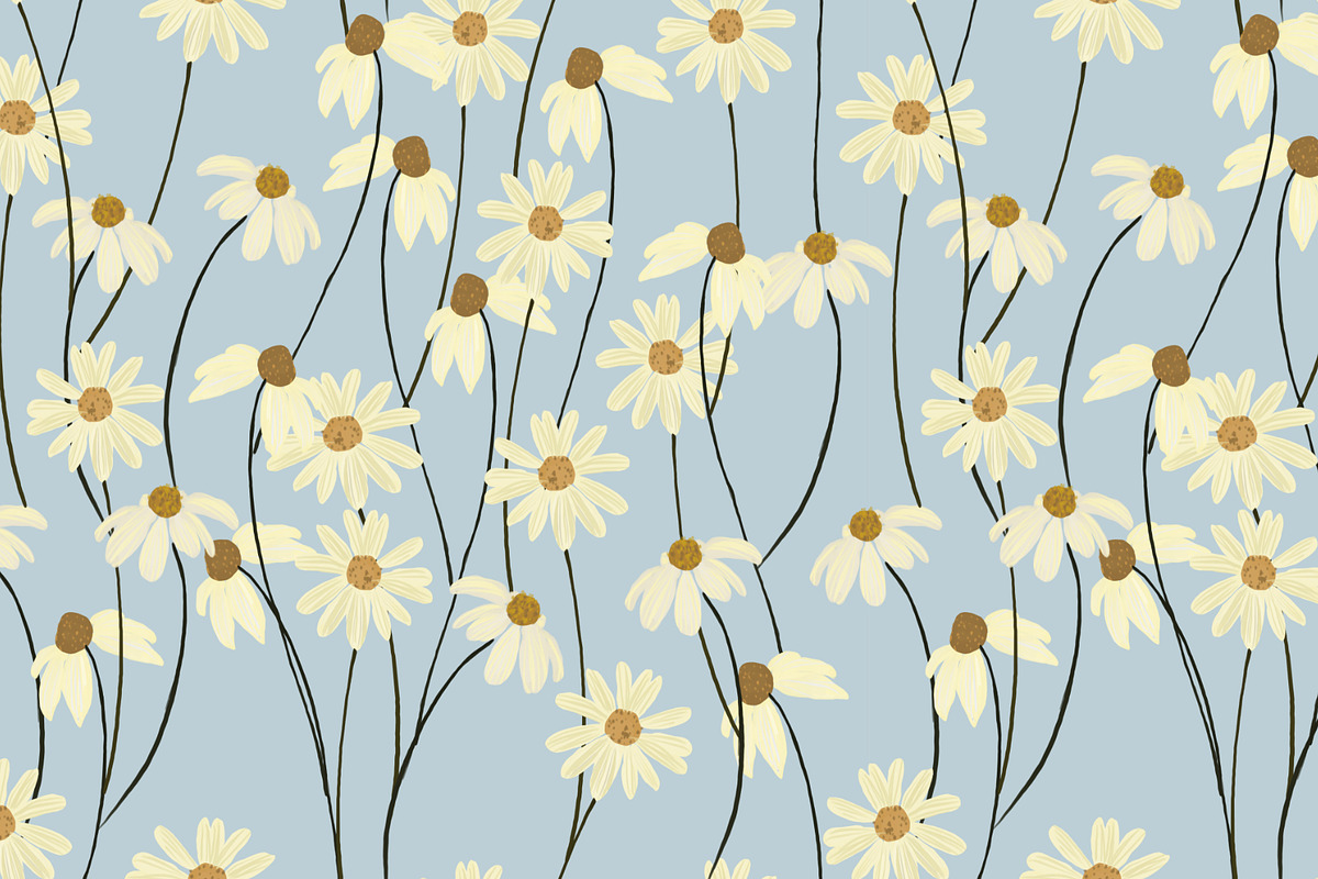 Meadow floral cute pattern, a Pattern Graphic by Nocito Design