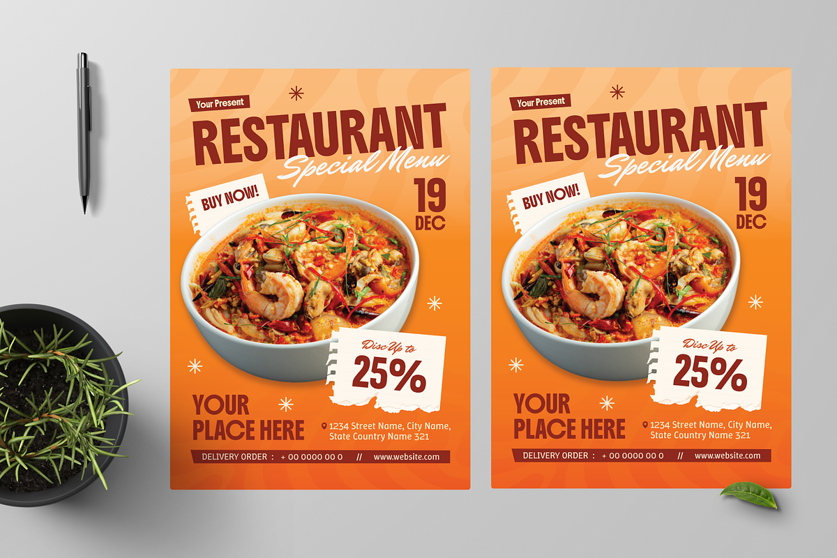 Food Menu Promotion Flyer, a Flyer Template by Annora Studio