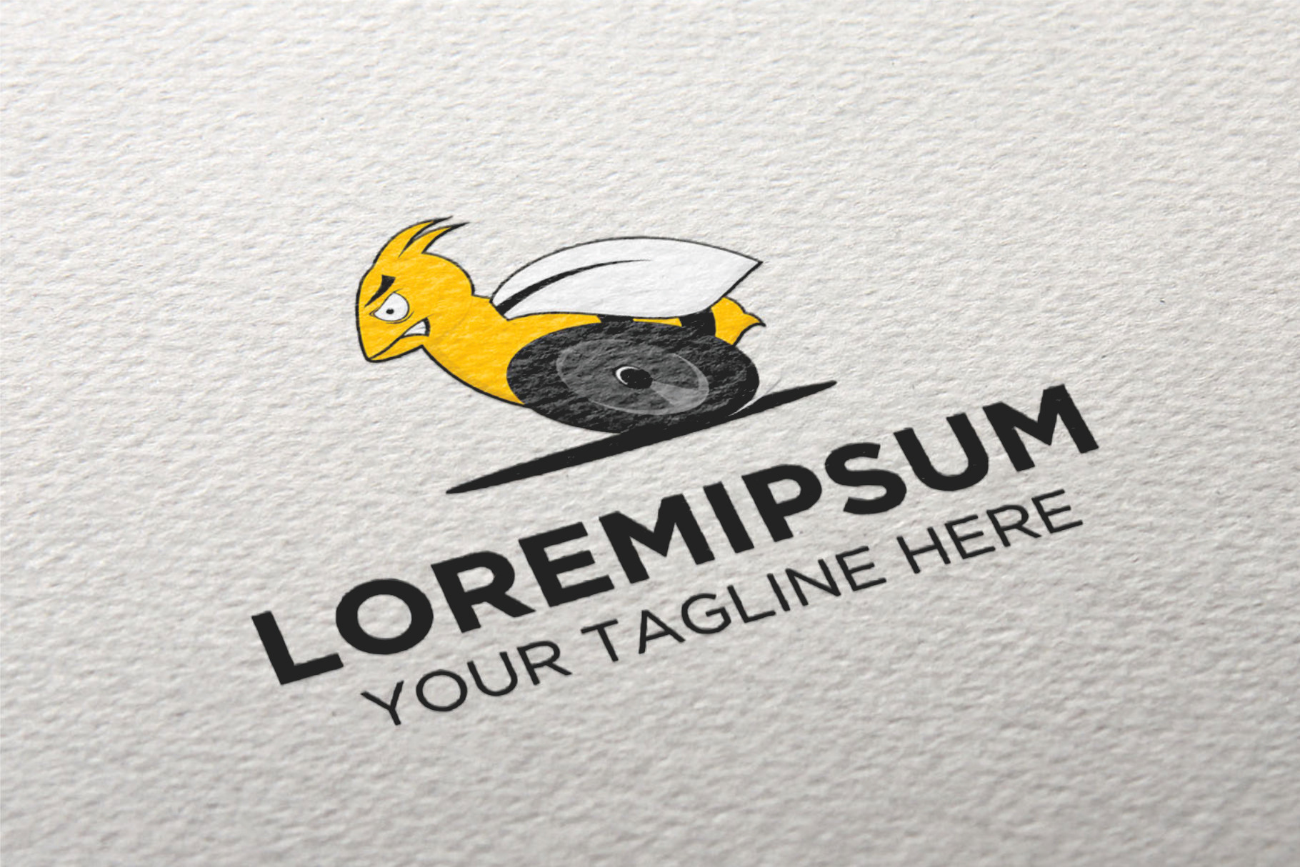 racing bee with wheels logo template, a Branding & Logo Template by ...