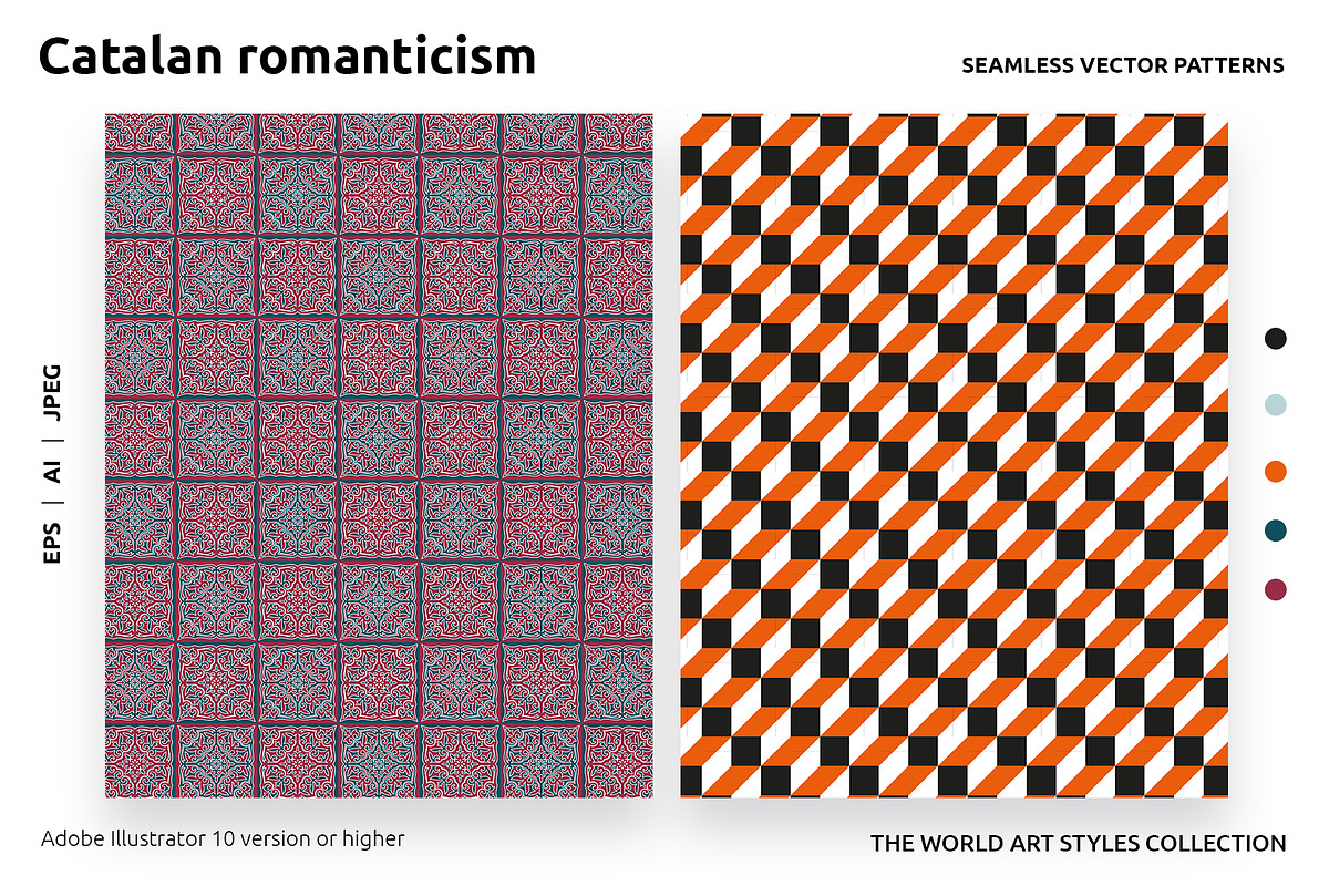 Romanticism Vector Patterns