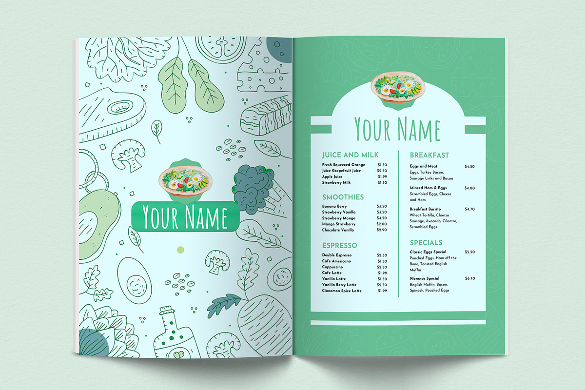 Chef & Restaurant Menu Template, a Brochure Template by Sakura Digitals