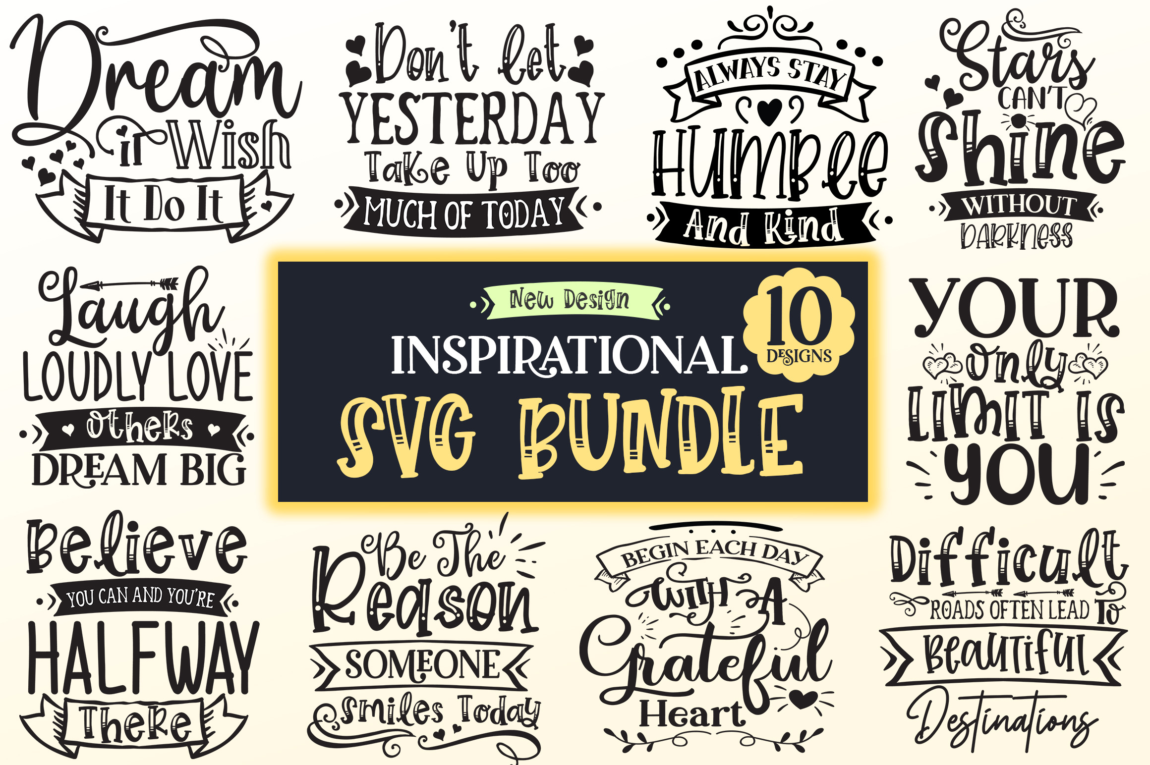Inspirational SVG Bundle, an Illustration by DESIGNAVO