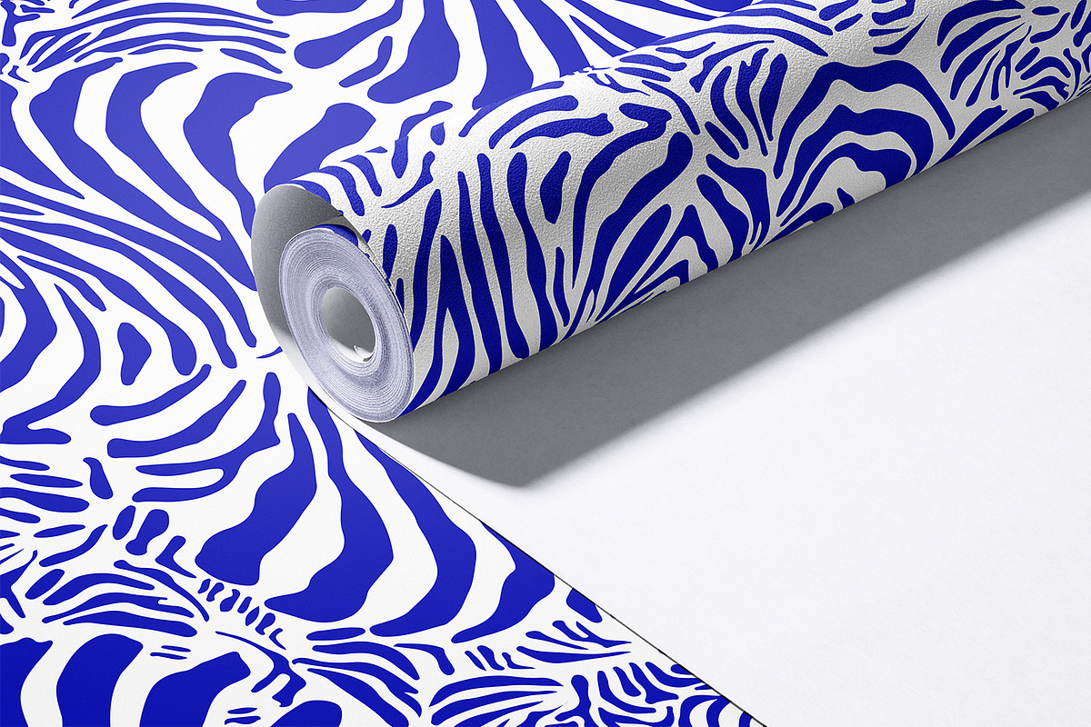 Blue Zebra | Vector Animal Print, a Pattern Graphic by MalyskaStudio ...