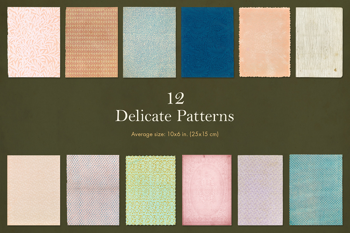 100 Vintage Decorative Papers, an Object Graphic by The Object Atlas