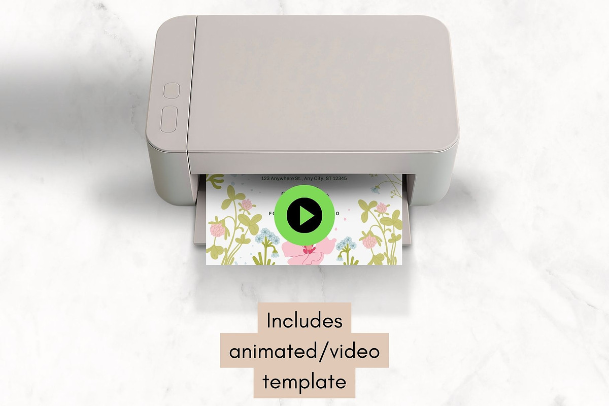 Printer Mockup Canva Template, a Mockup by GraphiCarola