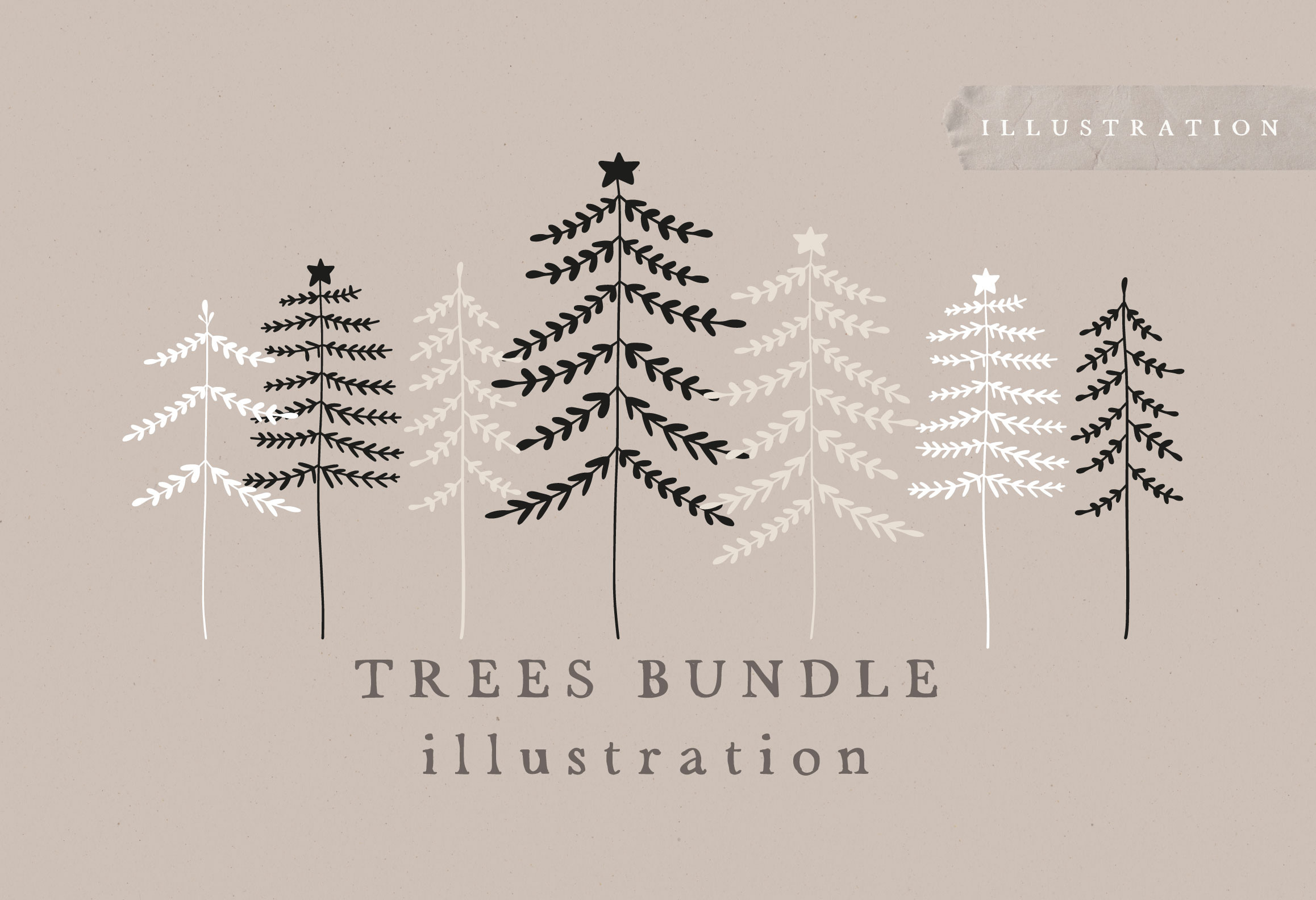 TREES BUNDLE / png + vector files, a Seasonal Illustration by KruthDesign