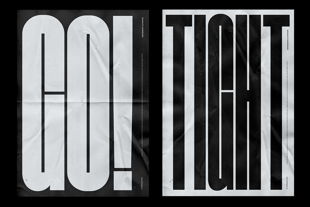 Neumatic Compressed, a Sans Serif Font by Arkitype