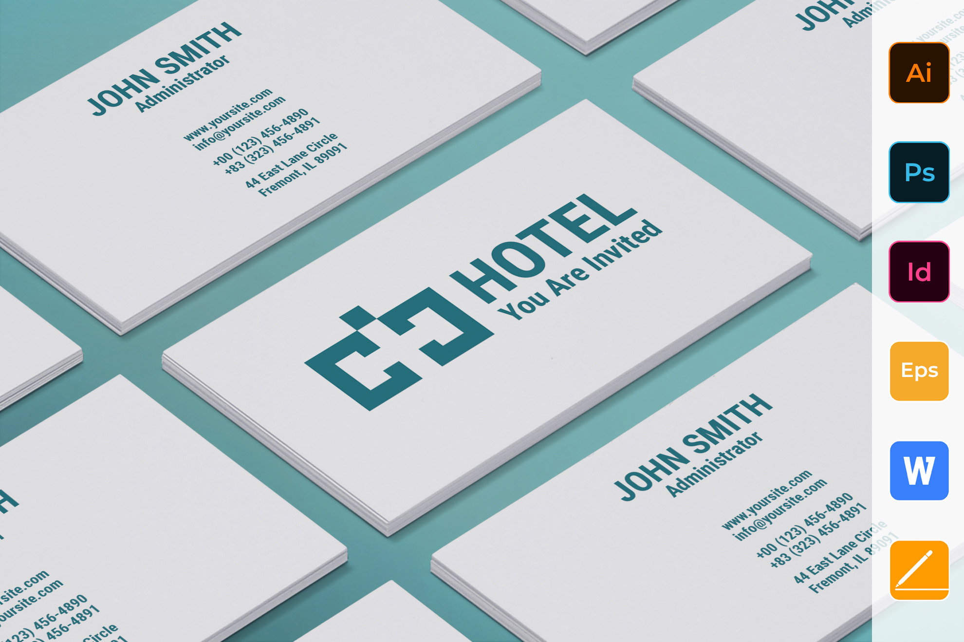 Hotel Business Card, a Business Card Template by TemplatesNow!