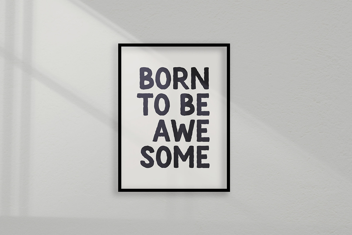 Nine None Font - Bold Font, a Handwritten Font by ariodsgn