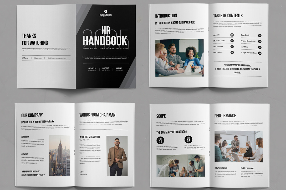 HR Employee Handbook Design