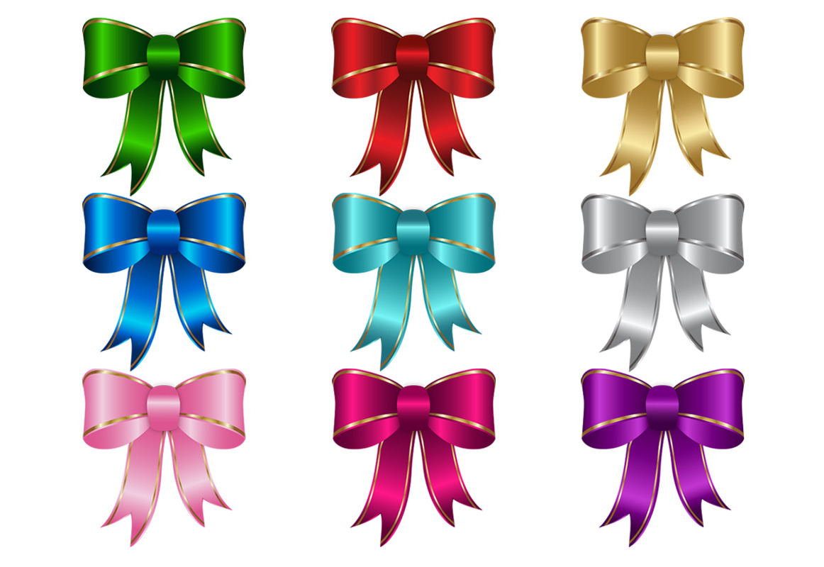 Bows Clip Art, a Decorative Illustration by Klamp Studio