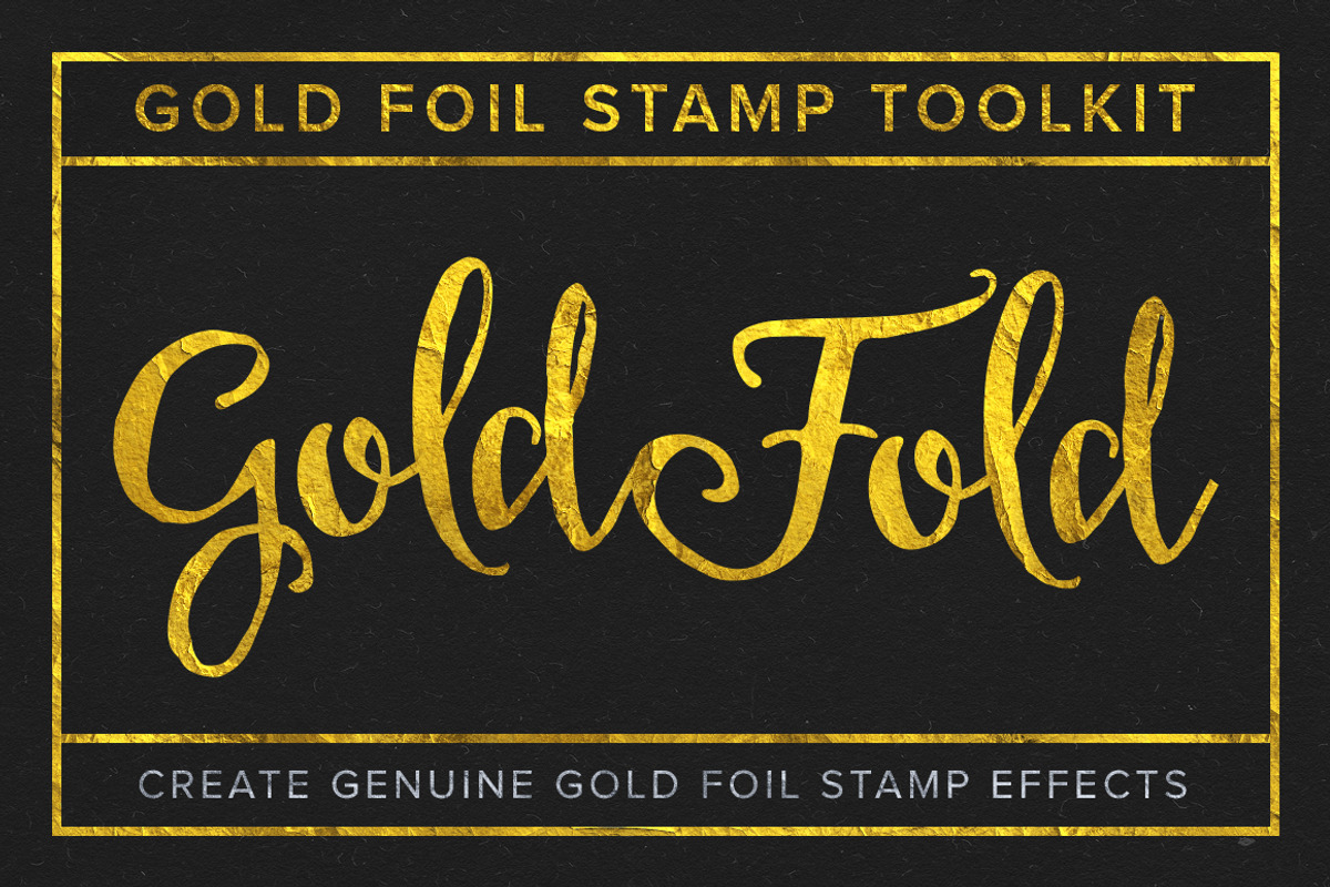Gold Fold - Gold Foil Stamp Toolkit, a Layer Style Add-On by Creativenauts